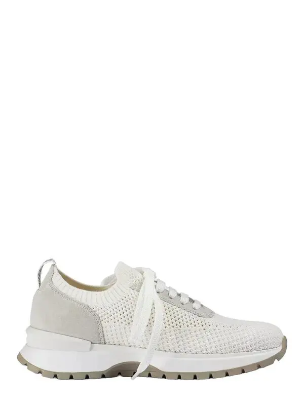 DOUCAL'S Knitted Suede Sneakers - Neutrals