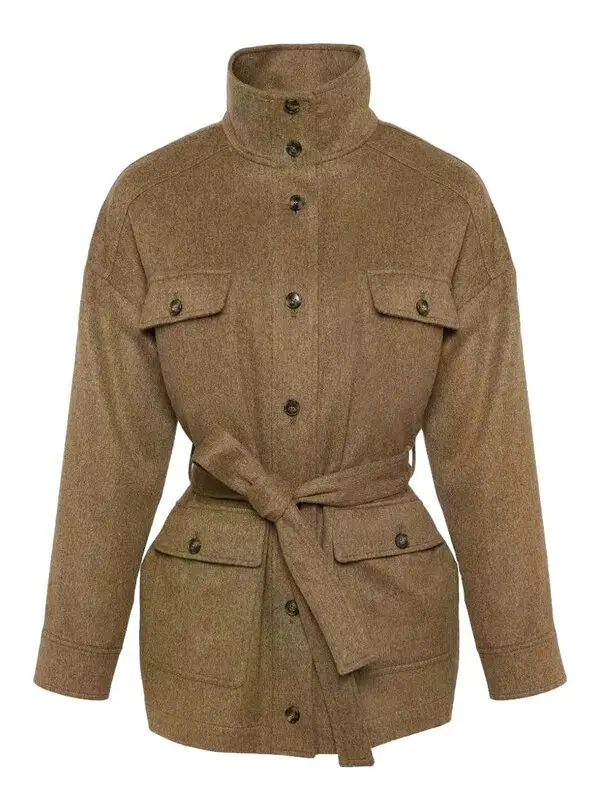 YVES SALOMON Buttoned Cashmere Jacket - Neutrals