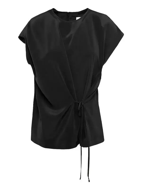 YVES SALOMON Tie-detailed Top - Black