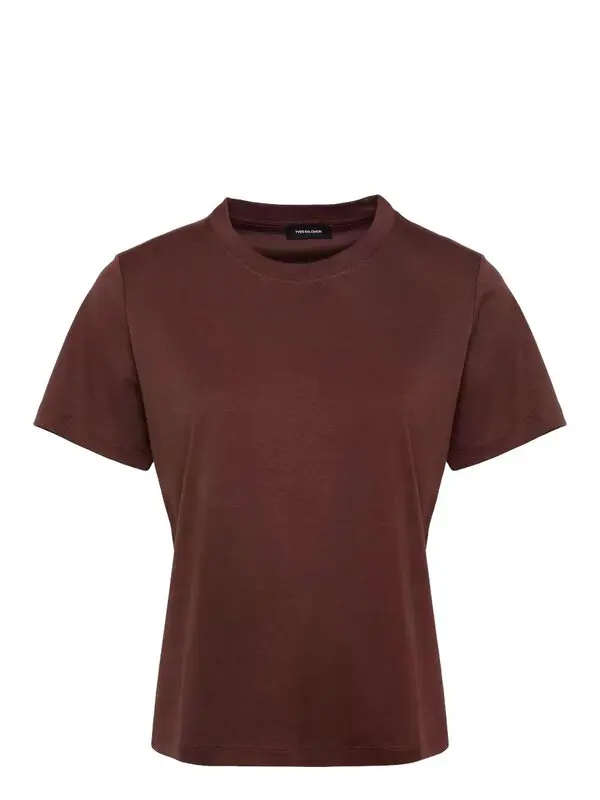 YVES SALOMON Interlock T-shirt - Brown