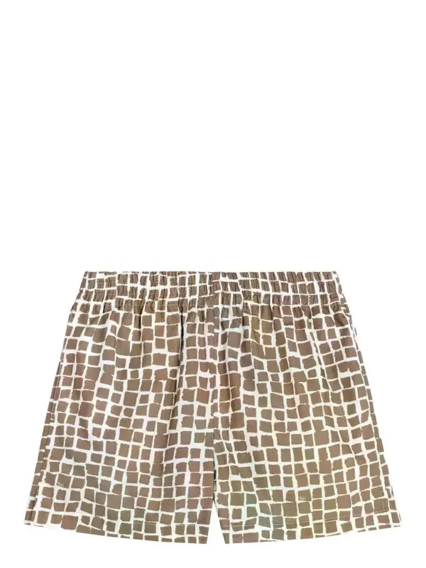 TOD'S Patterned Drawstring Shorts - Brown