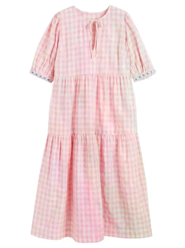 Chinti & Parker Gingham Maxi Dress - Pink