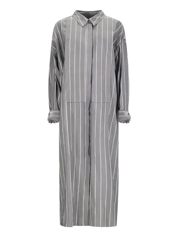 BATAKOVIC BELGRADE Striped Pattern Coat - Grey