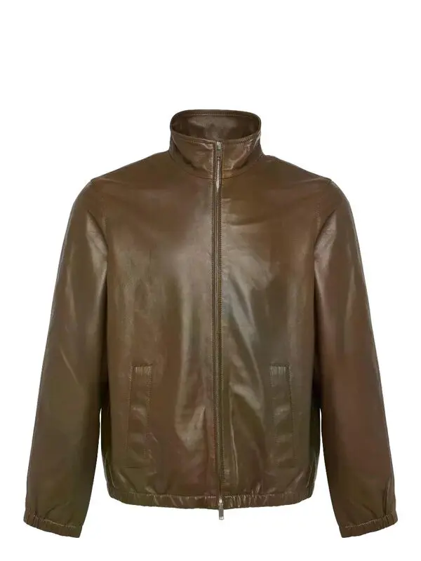 YVES SALOMON Leather Jacket - Green