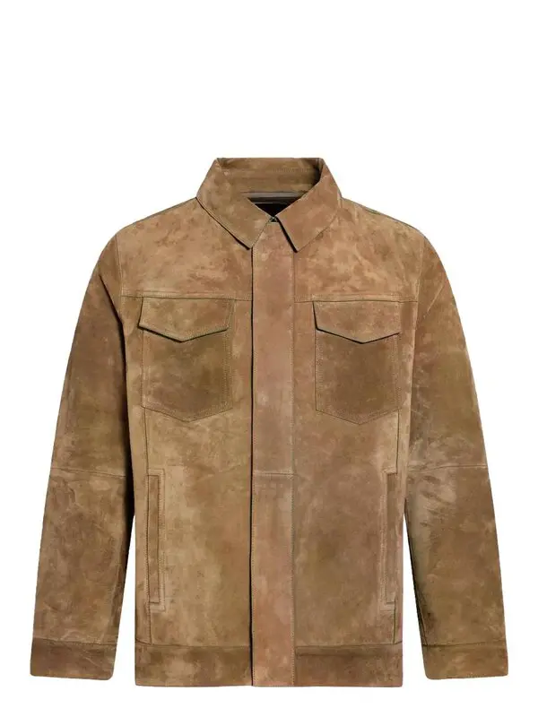 YVES SALOMON Suede Jacket - Neutrals