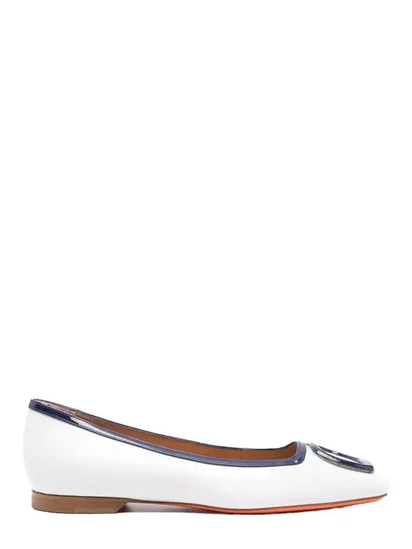 Santoni Square-toe Pumps - White