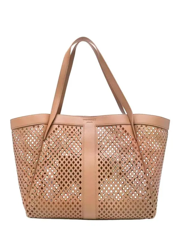 TWINSET Laser-cut Tote Bag - Neutrals