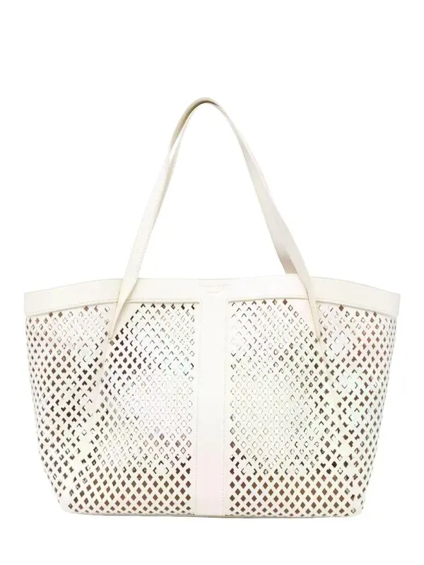 TWINSET Openwork Tote Bag - White