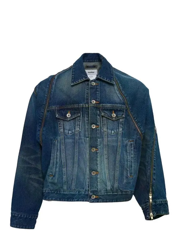 DOUBLET Zip-detail Denim Jacket - Blue