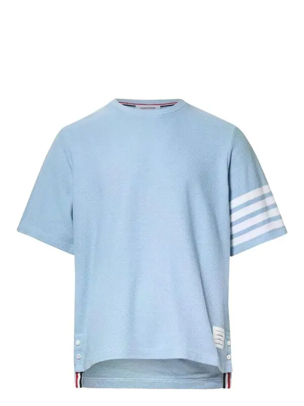Thom Browne Stripe-detail T-shirt - Blue