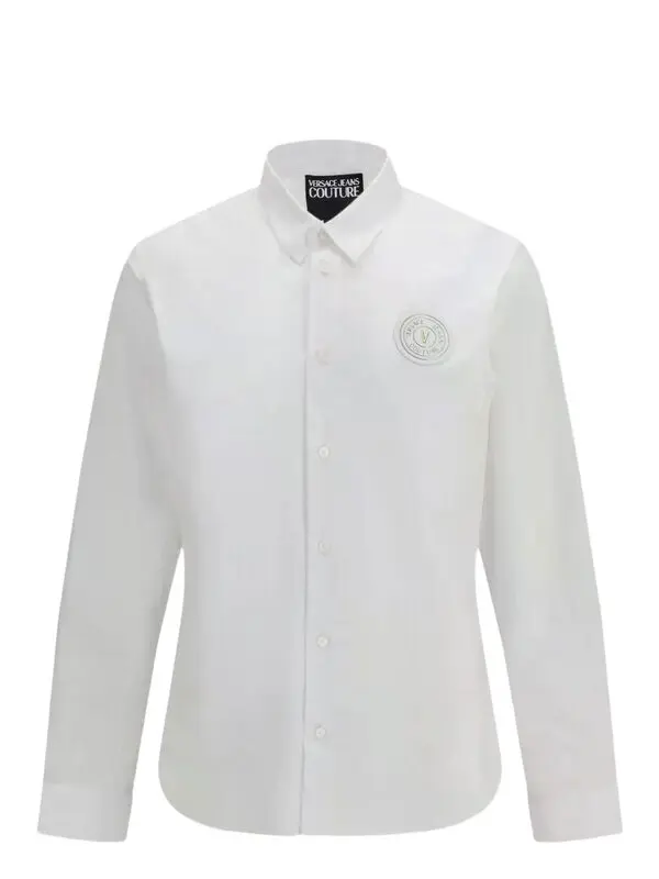 Versace V-emblem Patch Shirt - White