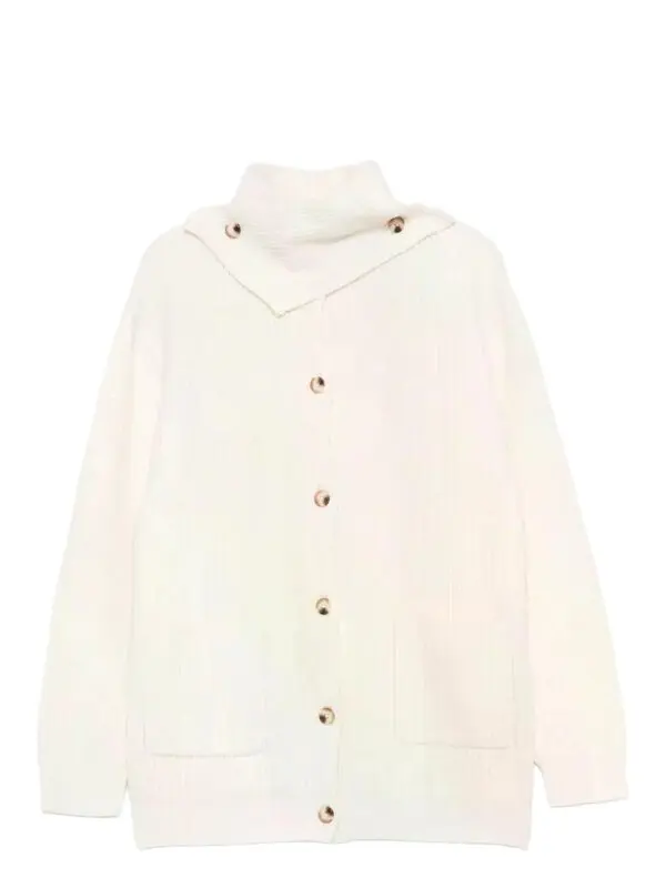 VIKTORIA CHAN Buttoned Cardigan With Patch Pockets - White