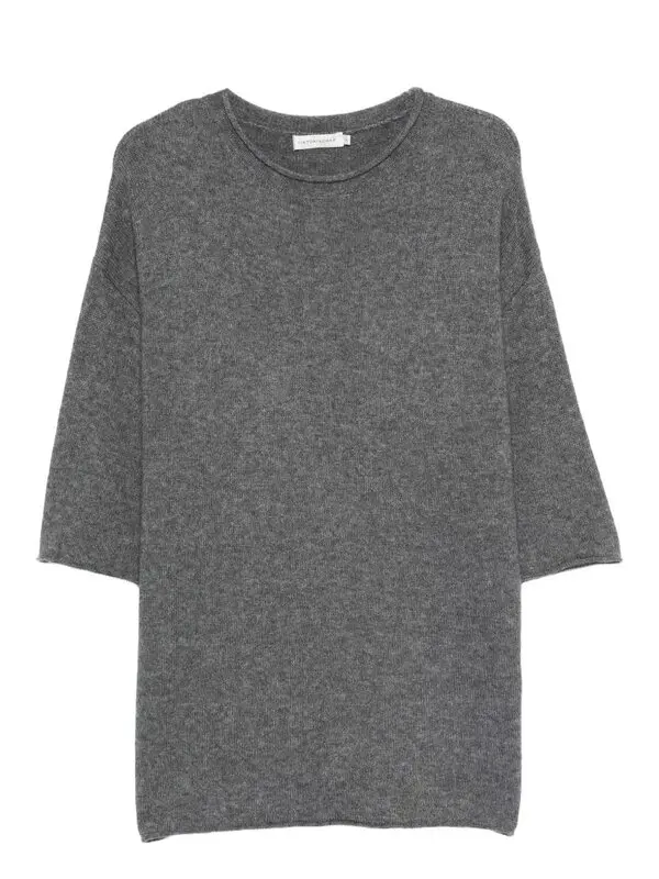 VIKTORIA CHAN Short Sleeve Sweater - Grey