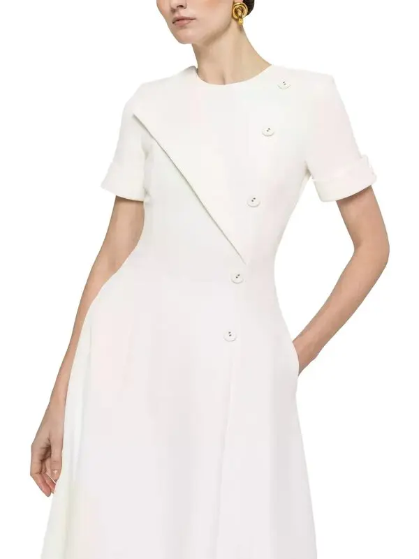 NISSA A-line Midi Dress - White