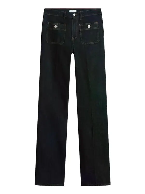 Tommy Hilfiger Patch-pocket Flare Jeans - Blue