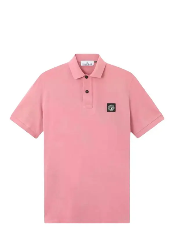 Stone Island Short-sleeve Polo Shirt - Pink