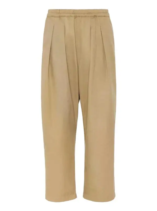 MAISON MARGIELA Elasticated Pleated Trousers - Neutrals