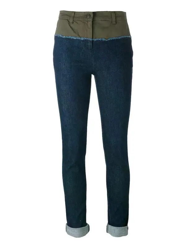 N°21 Bicolour Skinny Jeans - Blue