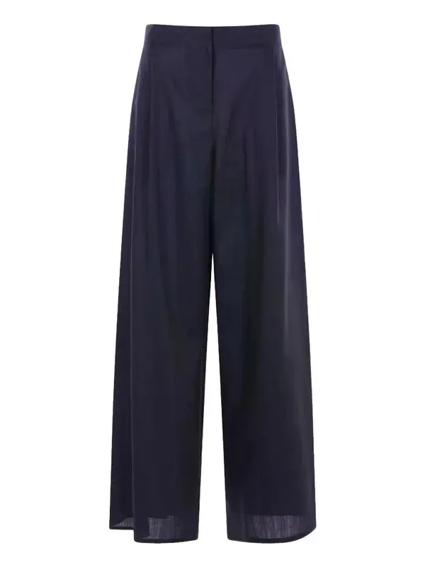 Dusan Pleated Palazzo Pants - Blue