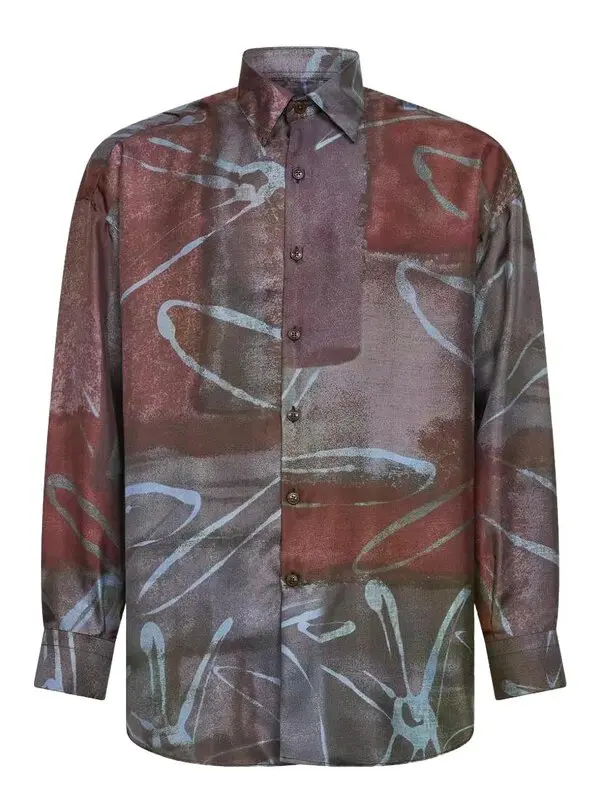 COSTUMEIN Floral-print Shirt - Brown