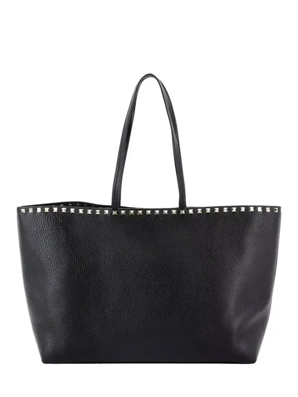 Valentino Garavani Rockstud Shopper Large Tote Bag - Black