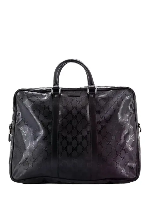 Gucci Gg Imprime Large Business Bag - Black
