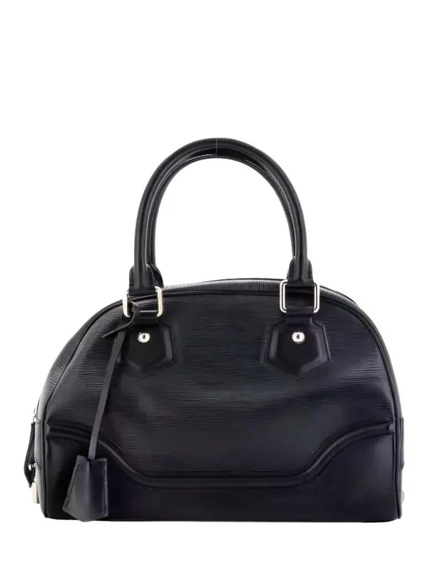 LOUIS VUITTON Montaigne Bowling Bag Epi Leather Pm - Black