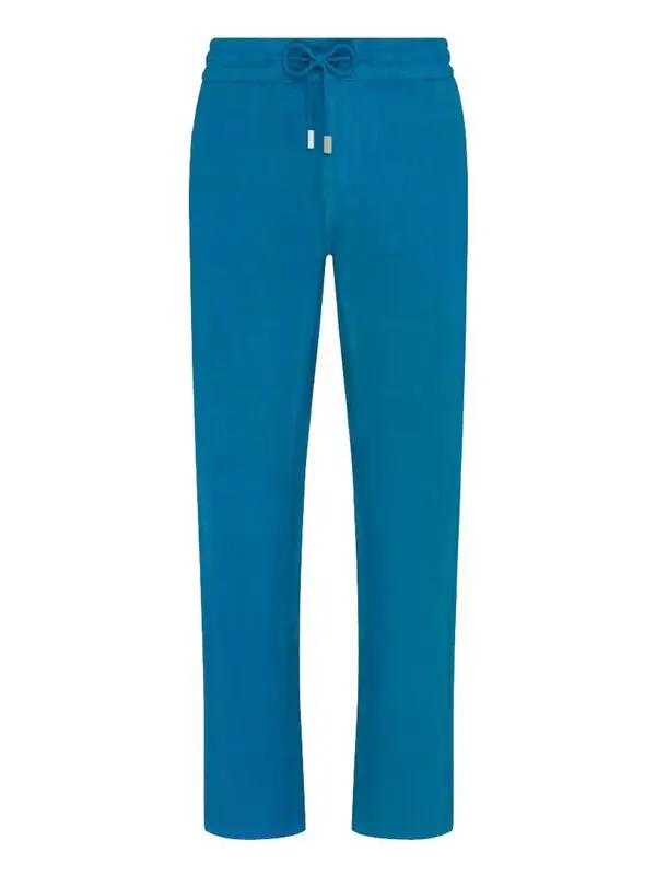 Vilebrequin Drawstring Linen Trousers - Blue