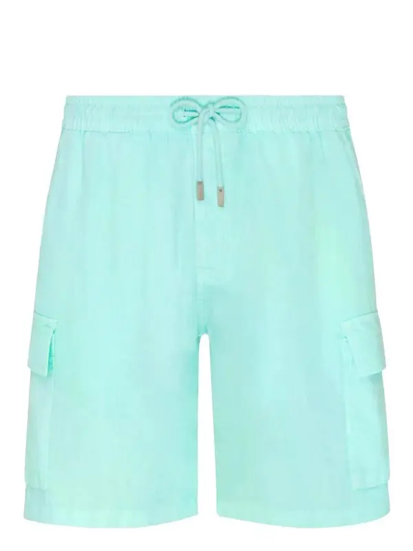 Vilebrequin Cargo-pocket Linen Bermuda Shorts - Blue