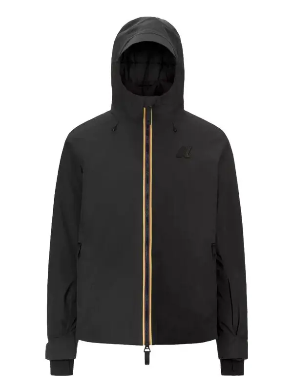 K-WAY Les Arcs Hooded Zip Jacket - Black