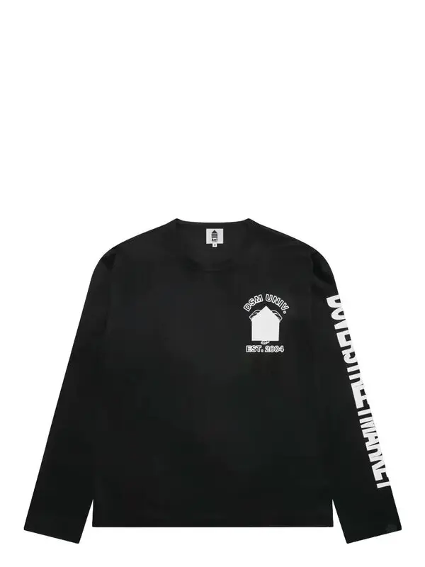 DOVER STREET MARKET University Long-sleeve Cotton T-shirt - Black