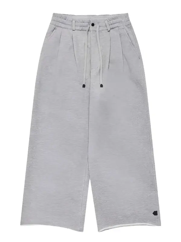 DOVER STREET MARKET Drawstring-detail Pleated Cotton Track Pants - Grey