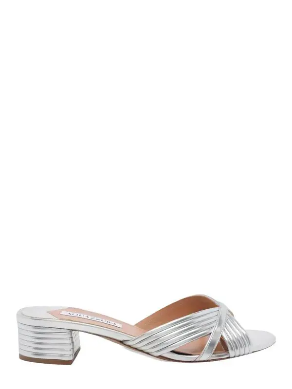 AQUAZZURA Sundance Round-toe Sandals - Silver