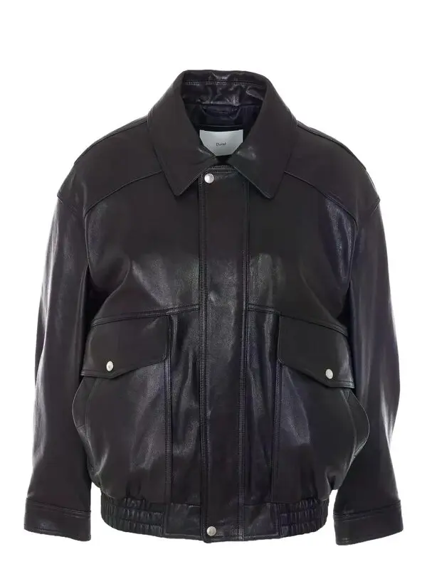 DUNST Faux Leather Jacket - Black