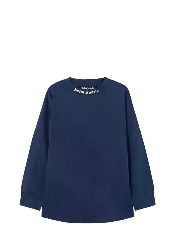 Palm Angels Logo-detailed Sweatshirt - Blue