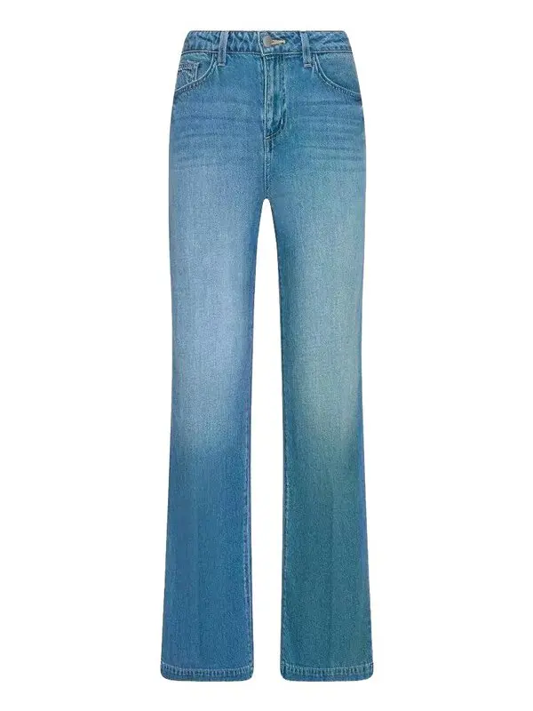 L'Agence Scottie Wide Leg Jeans - Blue
