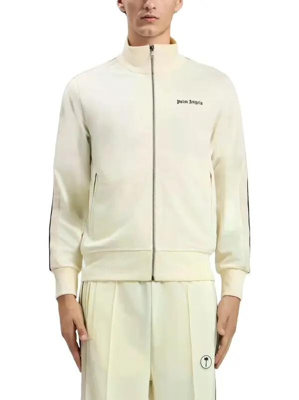 Palm Angels Logo Stripes Sweatshirt - Neutrals