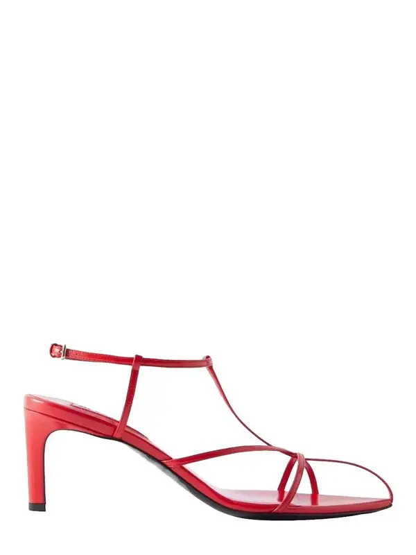 JIL SANDER Heeled Strap Sandals - Red