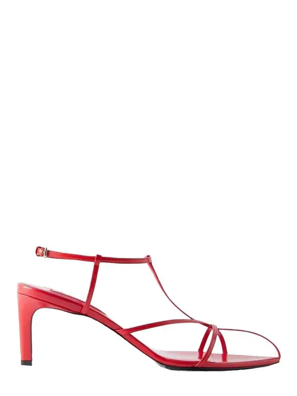 JIL SANDER Heeled Strap Sandals - Red