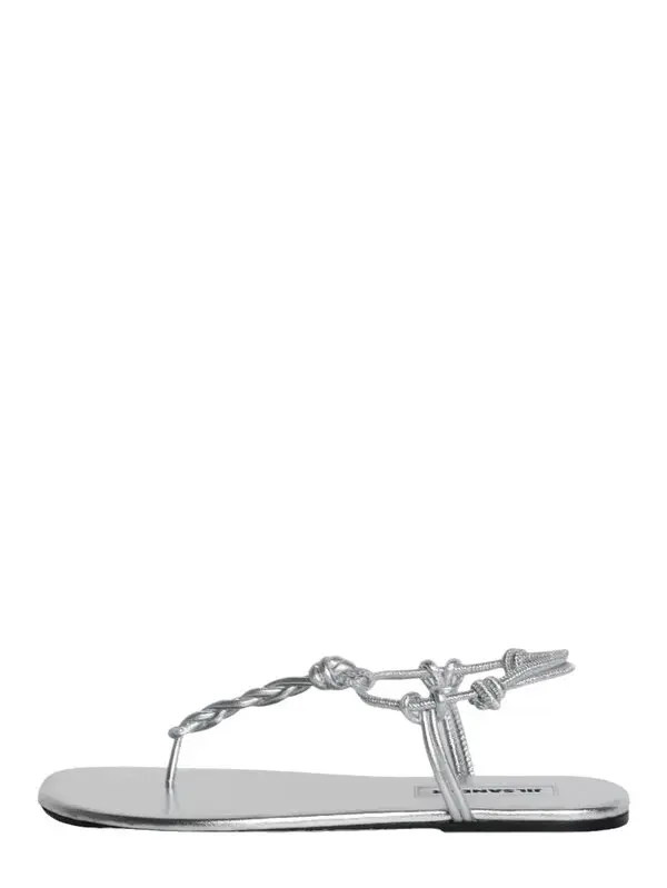 JIL SANDER Knot-strap Flat Sandals - Grey