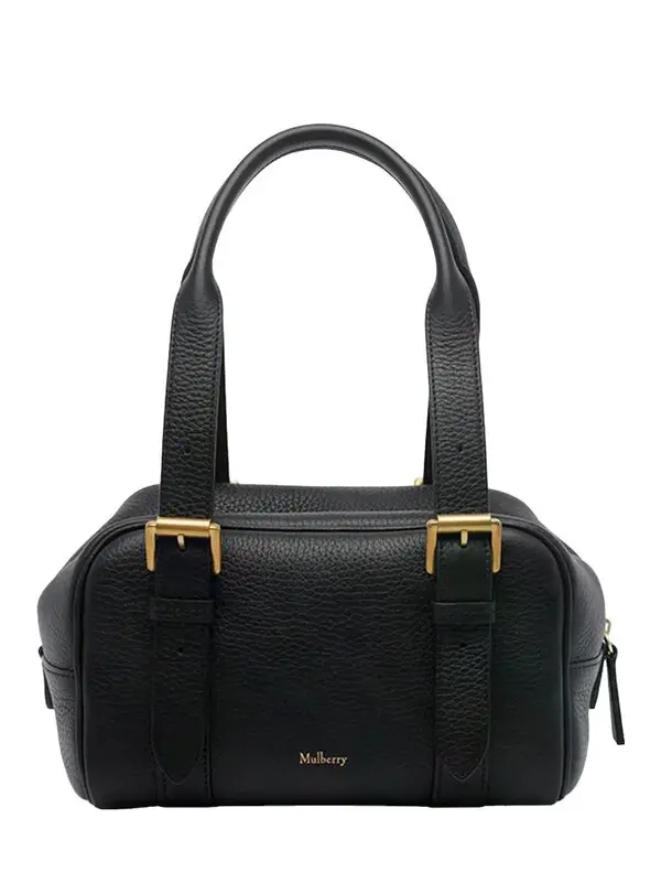 Mulberry Small Leather Boston Tote - Black