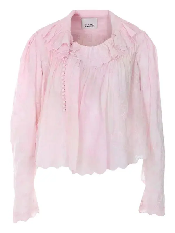 Isabel Marant Zelly Ruffled Blouse - Pink