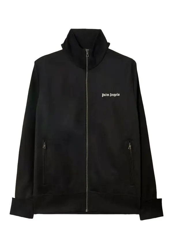 Palm Angels Logo Striped Jacket - Black