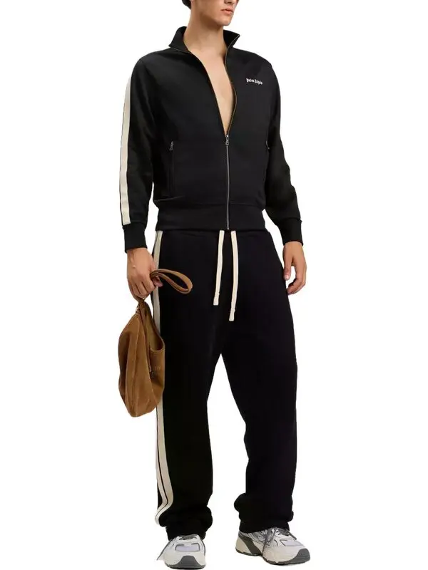Palm Angels Logo Striped Jacket - Black