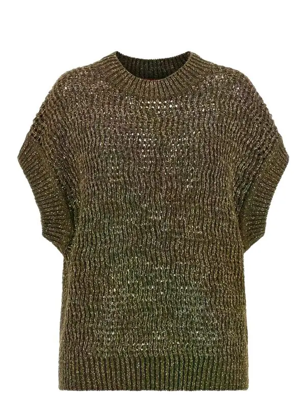 Max Mara Crew-neck Short-sleeve Sweater - Green