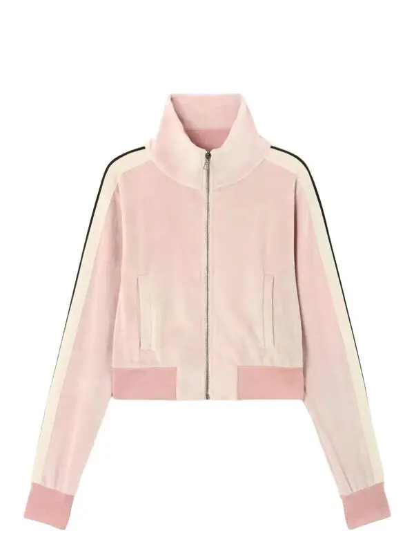 Palm Angels Zip Crop Track Jacket - Pink
