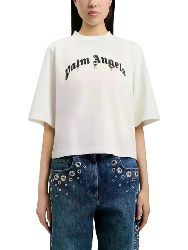 Palm Angels Logo-print Short-sleeve T-shirt - White