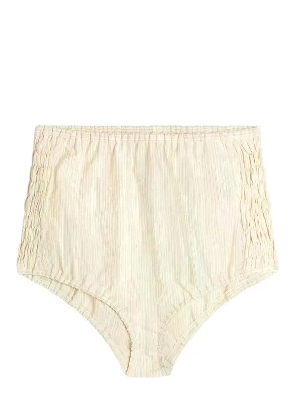 Dries Van Noten Striped Micro Shorts - Neutrals