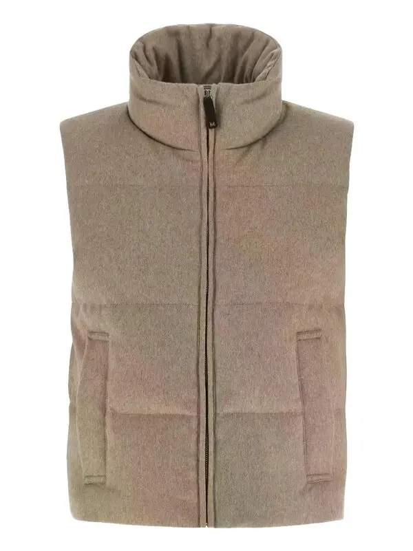 Max Mara Amoroso Zip-up Gilet - Neutrals