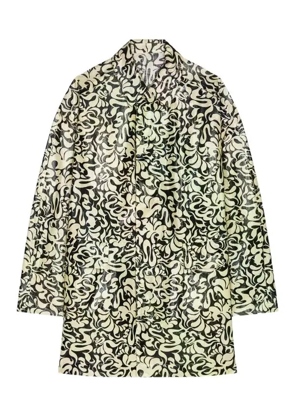 Dries Van Noten Printed Coat - Neutrals